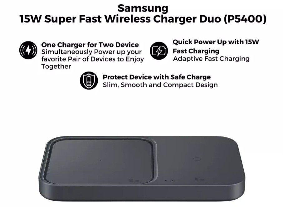 Samsung 15W Wireless Charger Duo with 25W PD Adapter & Type C Cable...