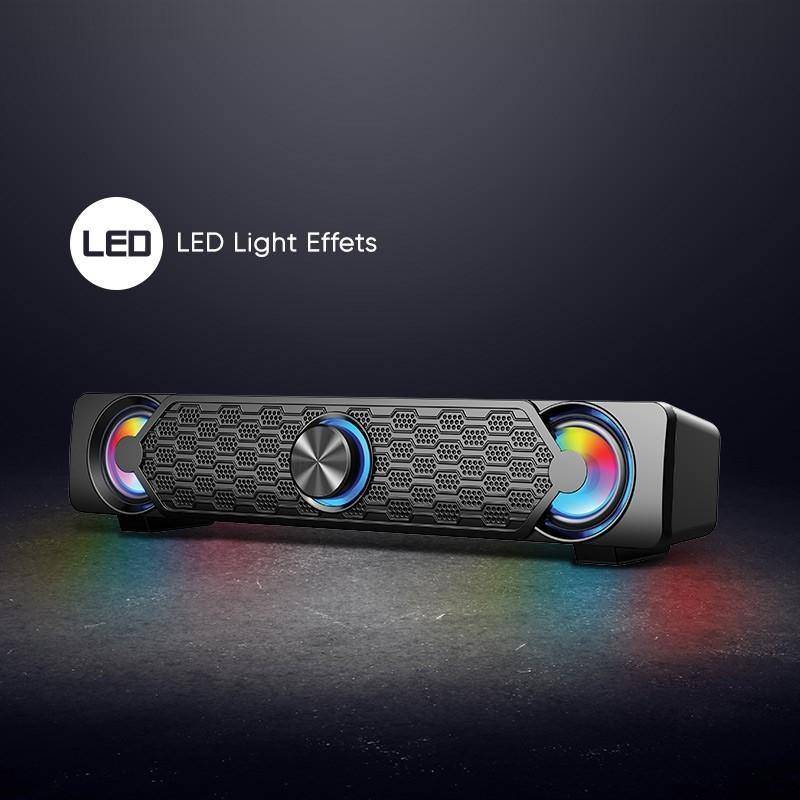 AudioBox AudioBar U250 Powerful Audio Sound Bar With LED Light Effe...