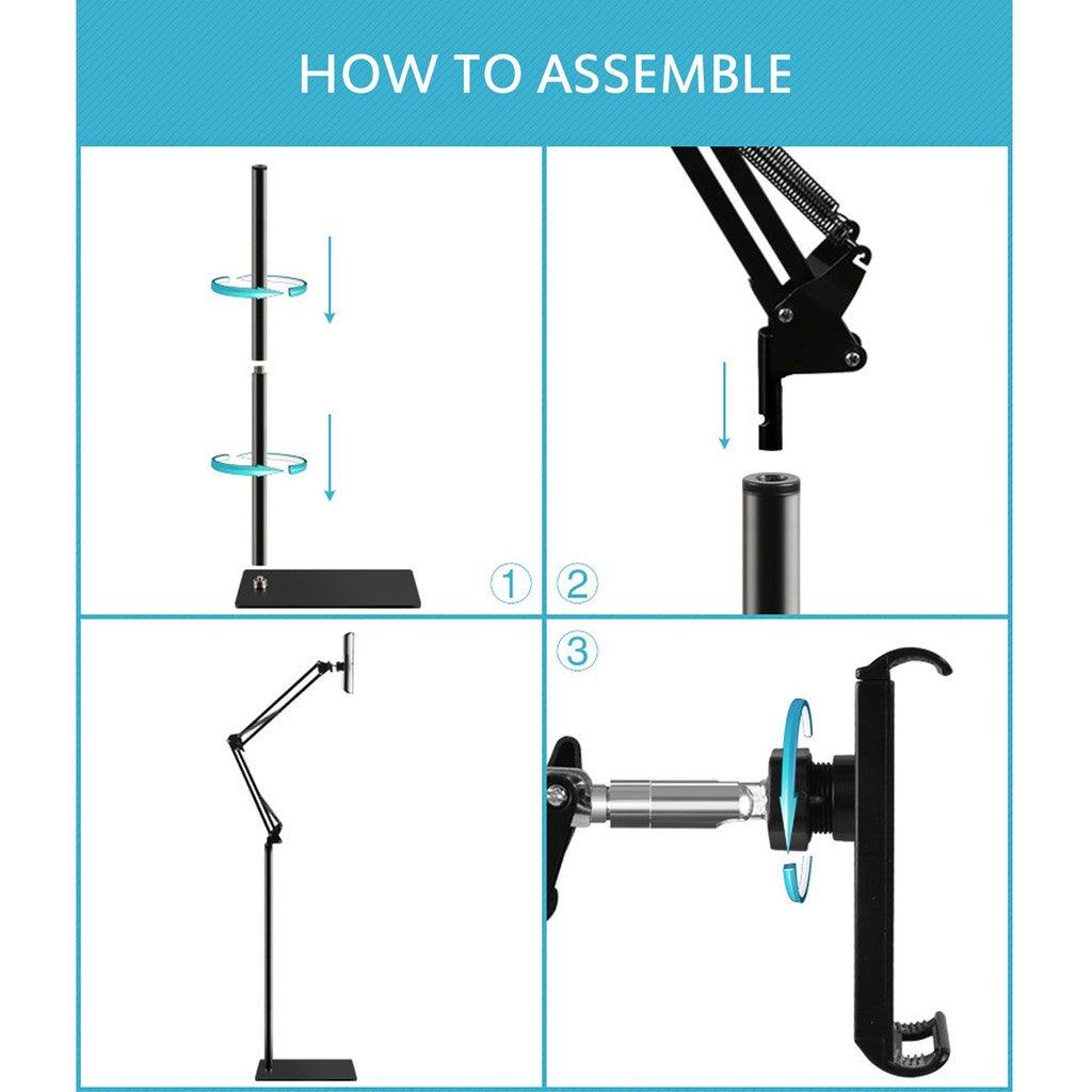 Universal Adjustable Mobile Tablet Floor Stand Holder | Mainz Empir...