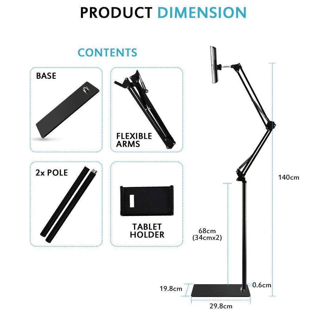 Universal Adjustable Mobile Tablet Floor Stand Holder | Mainz Empir...